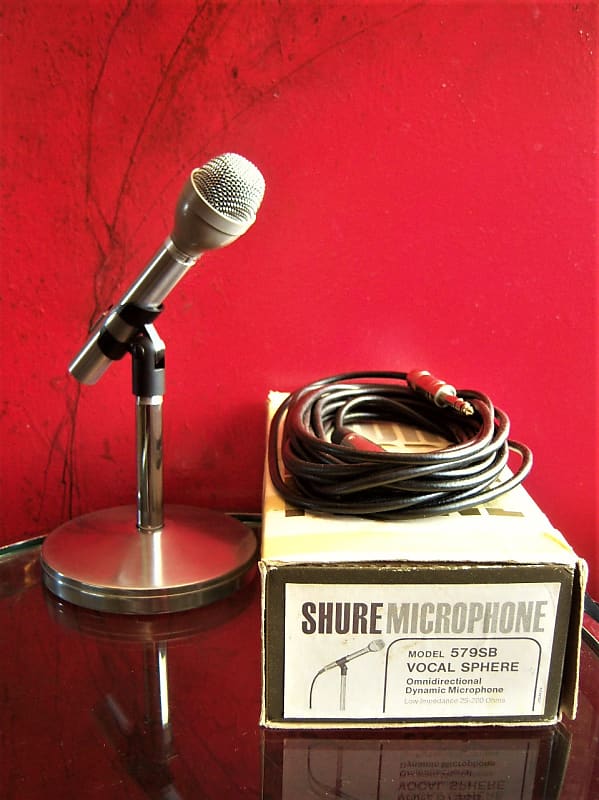 Vintage 1970's Shure 579SB dynamic microphone w accessories | Reverb