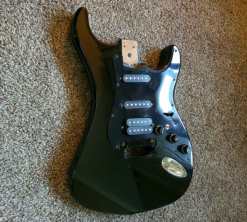 Kramer Striker 300st Body w/ Loaded Pickguard 1980s - Black | Reverb