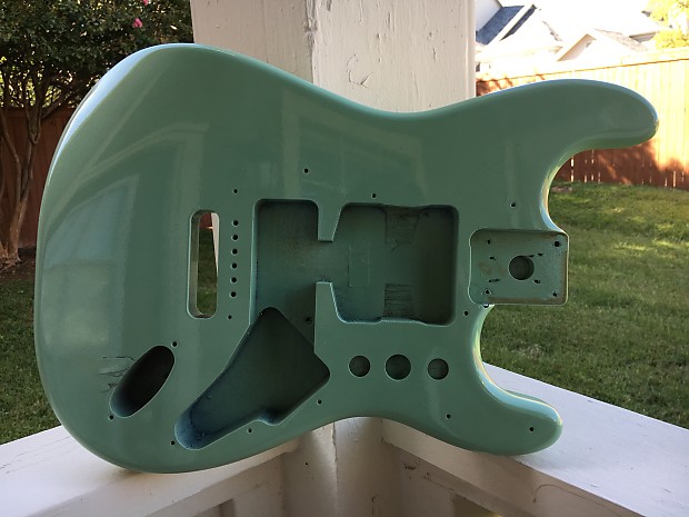 Fender Stratocaster Strat body Surf Green MIM Mexico Standard | Reverb