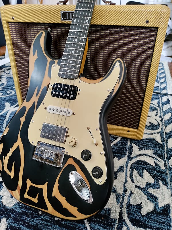 Wildly Upgraded 2000s Squier Hardtail Tour strat. Partscaster | Reverb