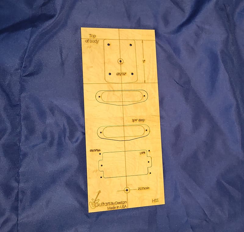 Guitar Body Pickup Route Template Humbucker+strat Pickups HSS | Reverb