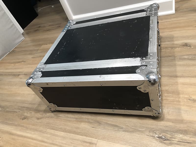 Road Ready 4U Rack/Road Case Mid-00's - Black / Chrome | Reverb