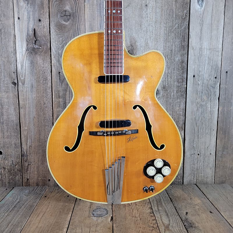 Hofner President Blonde Round Panel 1956 - Blond | Reverb