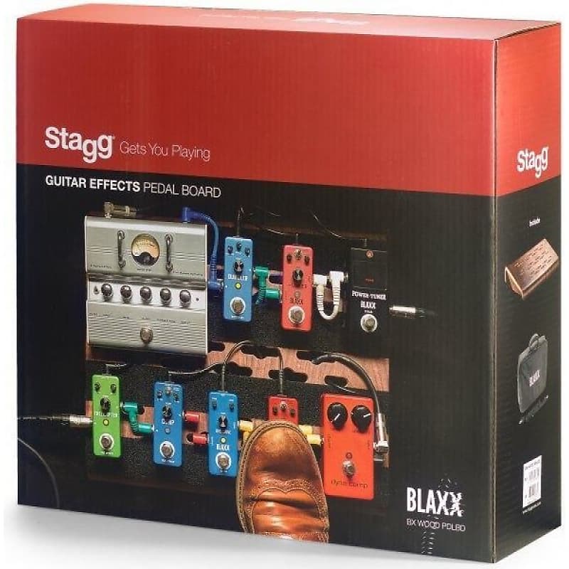 Stagg Blaxx Bx Wood PDLBD Guitar Effects Pedal Board | Reverb