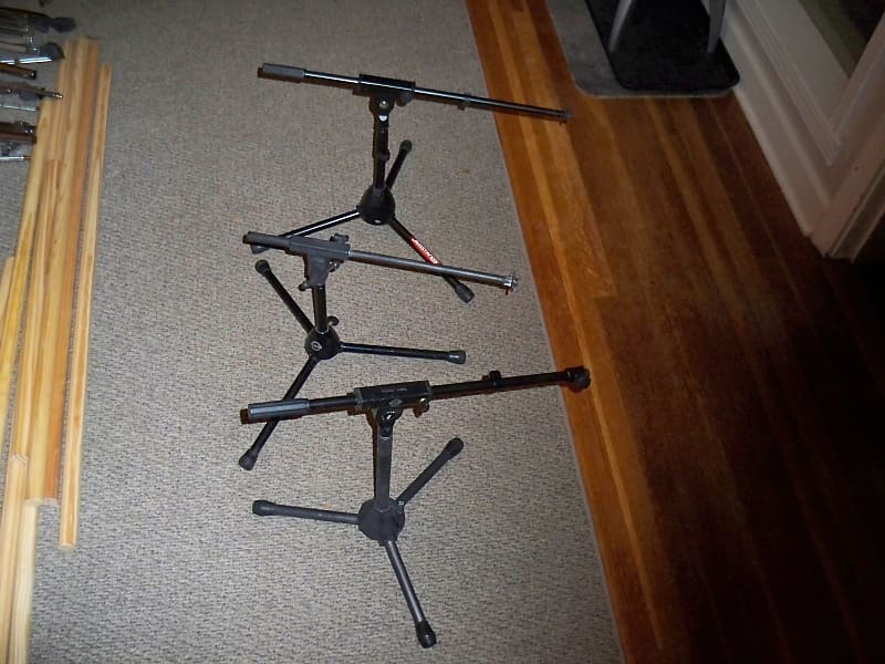 K&M and misc boom tripod style 3 ea stands | Reverb