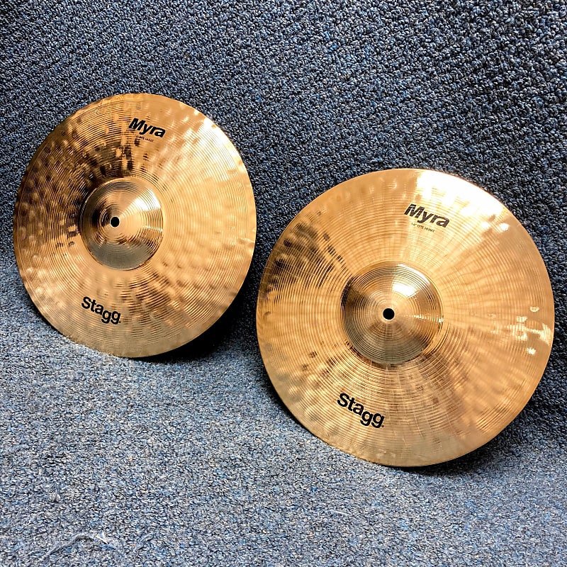 NEW Stagg Myra Bite Hi Hat Cymbal Pair 14" | Reverb