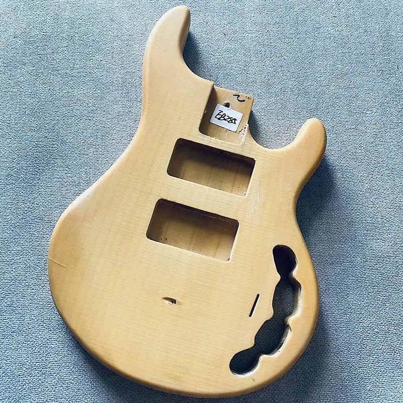 Flamed Maple Top MM Style Bass Guitar Body DIY Project | Reverb