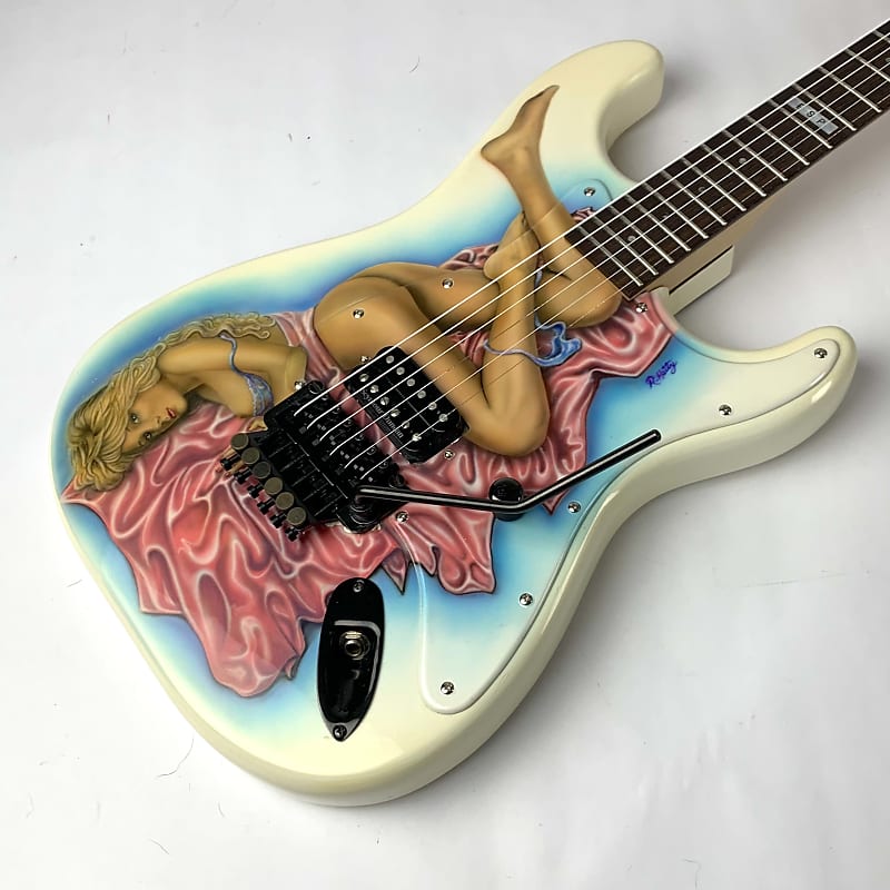 ESP The Mirage 80s - Custom Air-Brushed Graphic by R. Kelly, | Reverb