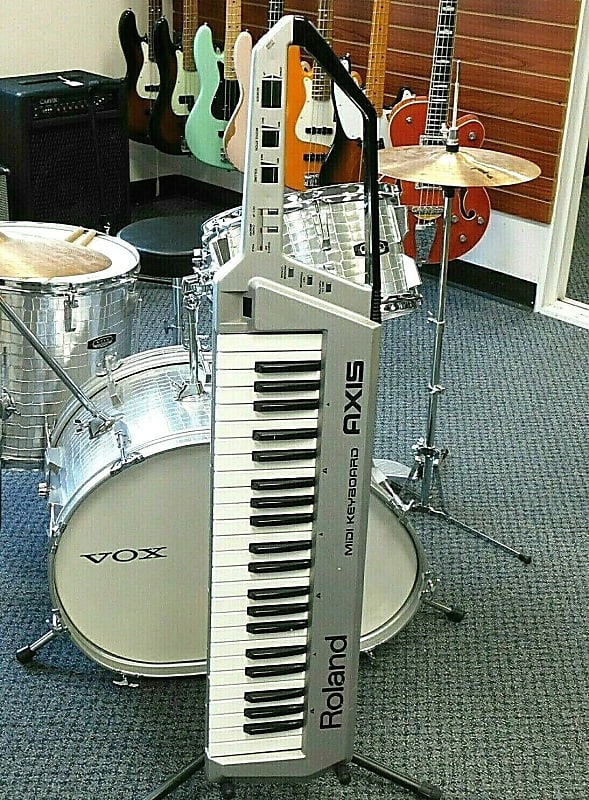 Roland AXIS AX-1 Keytar MIDI Controller! Rare Silver Finish! | Reverb