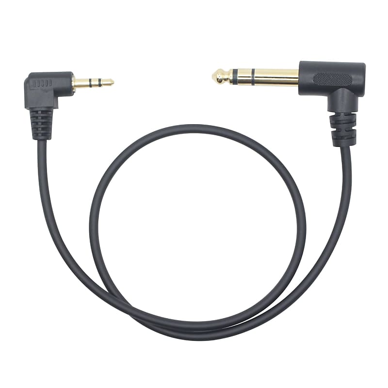 90 Degree 1/8 to 1/4 Stereo Audio Cable, Right Angle 3.5mm | Reverb