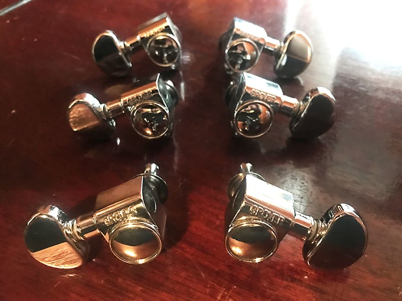 Grover Rotomatic 18:1 Chrome 3+3 Guitar Tuning Machine Keys | Reverb
