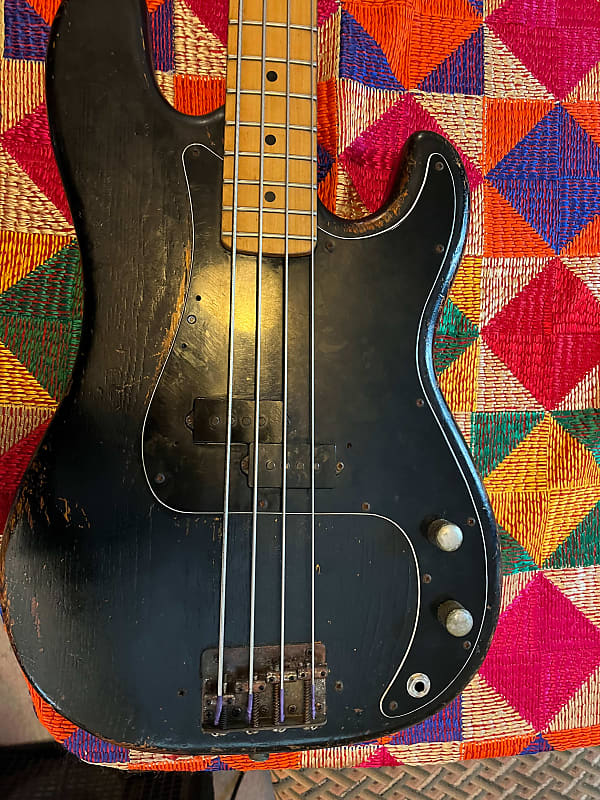 Greco Precision Bass 1977 Black - Beautifully Aged | Reverb
