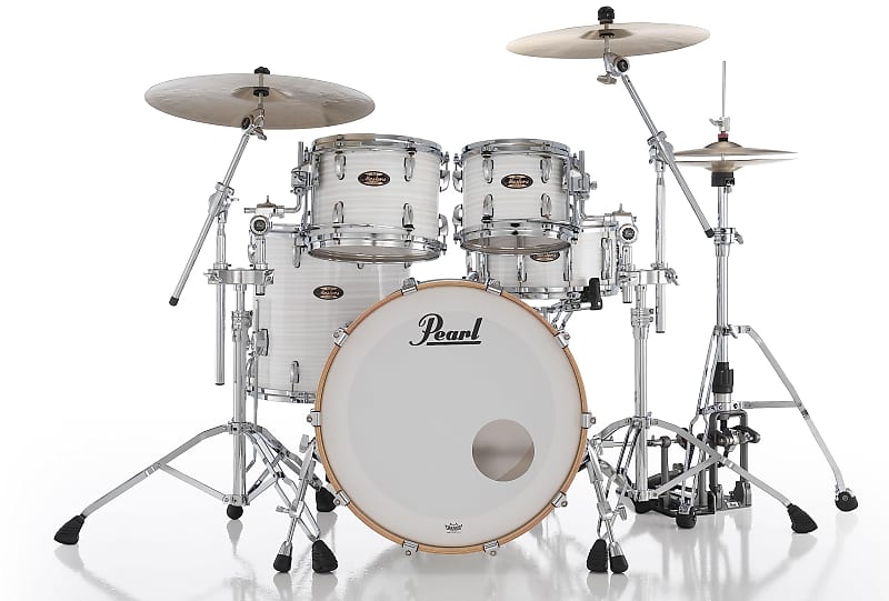 Pearl Masters Maple Gum 4-PC Shell Pack in White Ice Swirl | Reverb