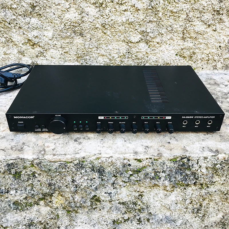 Monacor SA-230/SW 100W Stereo Amplifier for Karaoke Stereo | Reverb