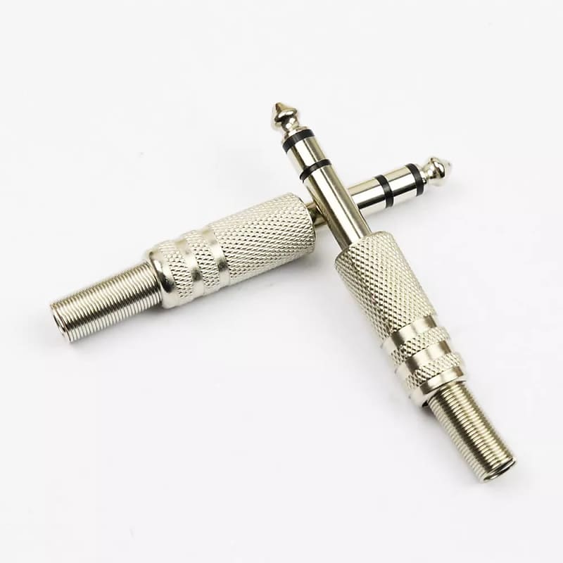 10x 1/4"inch Stereo Plugs Audio Guitar Cable Metal 6.35mm | Reverb