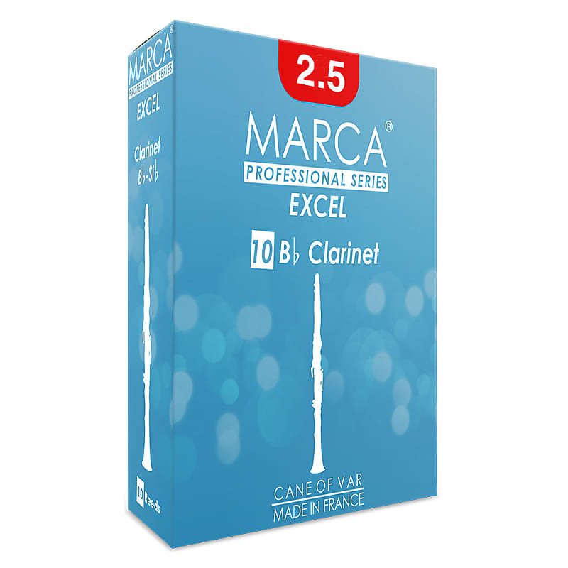 Marca Excel Reeds ~ 10 Pack ~ Bb Clarinet ~ 2.5 | Reverb