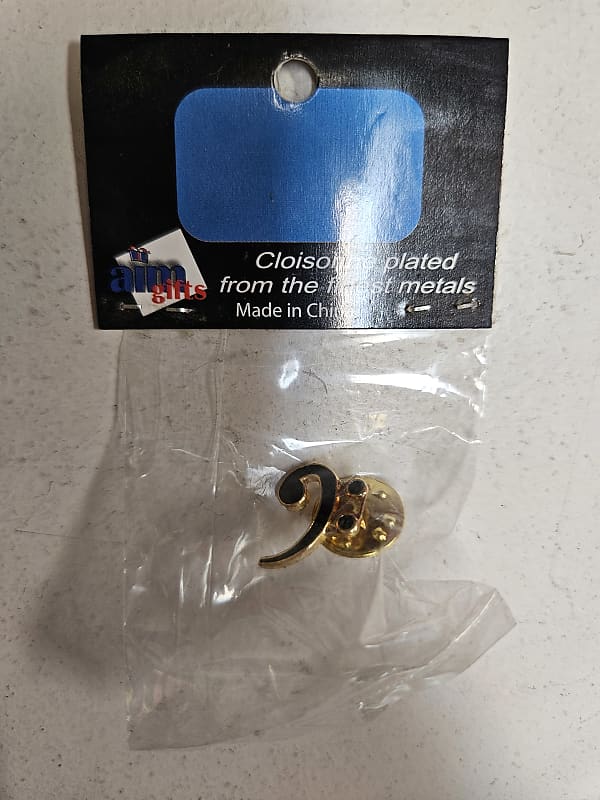 Aim Gifts Bass Clef Music Lapel Pin | Reverb
