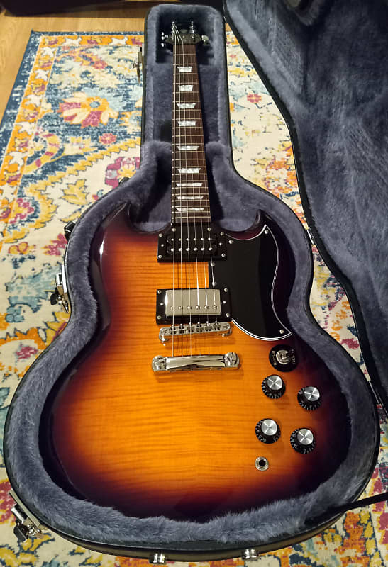 Epiphone SG Deluxe Flame-Top w/OHSC 2004 Flame Burst | Reverb