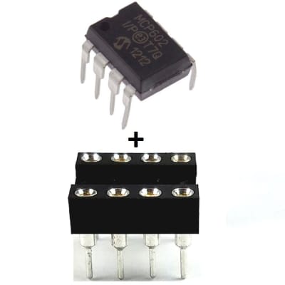 Microchip MCP602-I/P MCP602 + Sockets - Single Supply Dual | Reverb