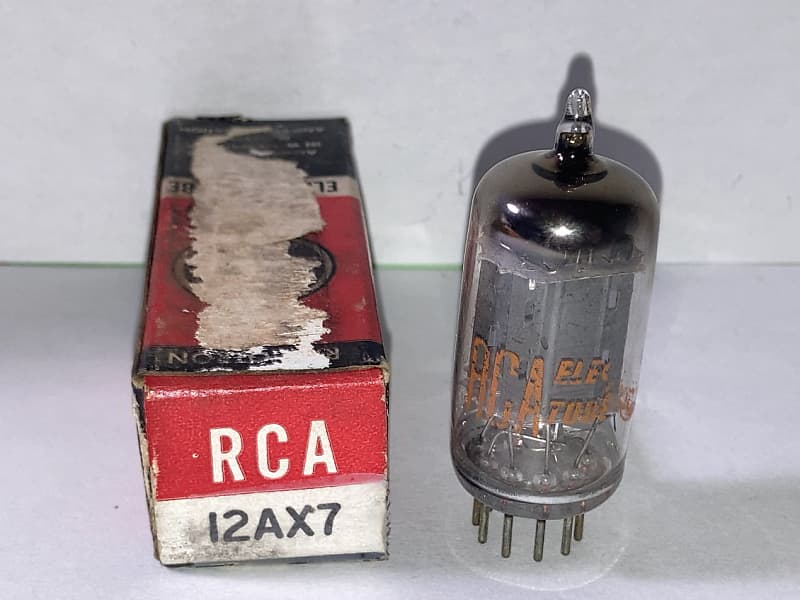 1959 RCA 12AX7 ECC83 Long Gray Plate Tube, Tested, NOS/NIB | Reverb