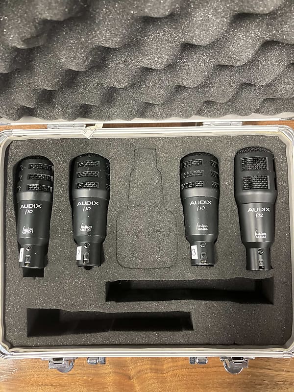 Audix Microphone Lot 3X F10 1X F12 Fusion Series Drum Mic Set | Reverb