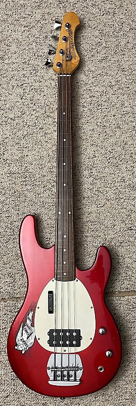 Samick MM Bass Mid 90's (?) - Candy Apple Red | Reverb
