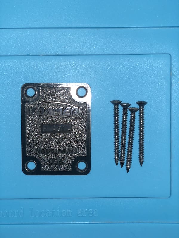 Kramer Black Late 80’s F plate neck plate | Reverb