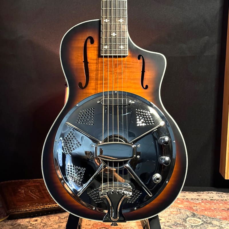 Royall Parlorator Flame Maple Cutaway Resonator New Antique | Reverb