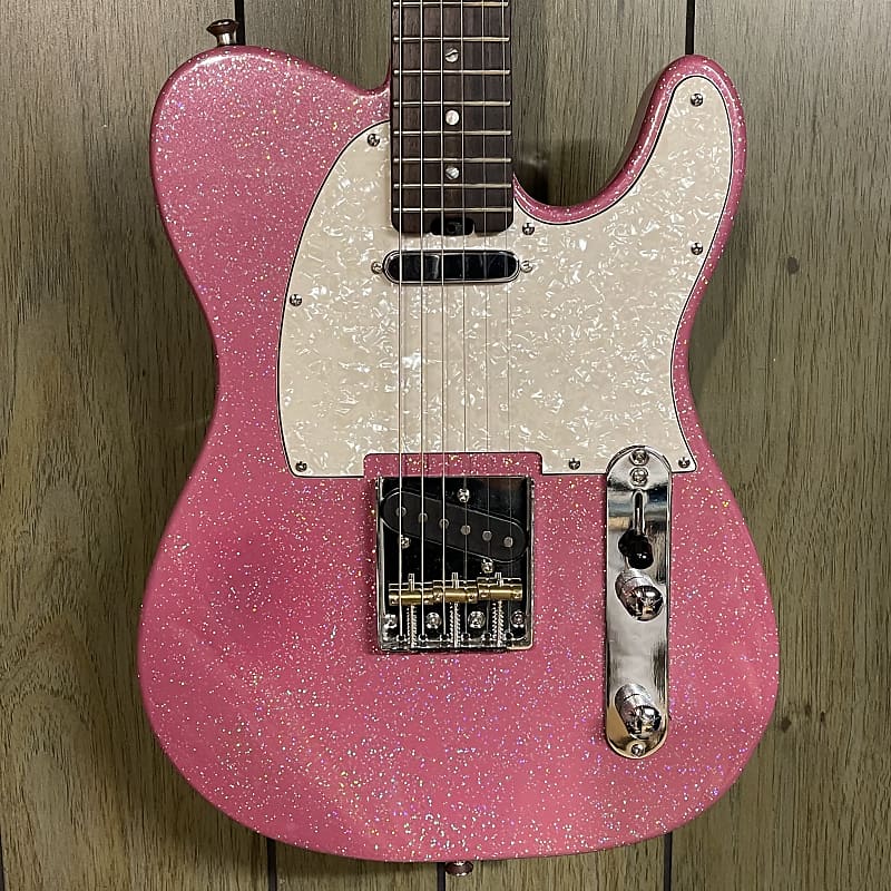 Firefly FFTL Tele style Electric Guitar - Pink Sparkle | Reverb