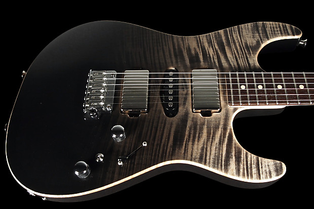 2015 Tom Anderson Drop Top Flame Top Strat Black Surf With | Reverb