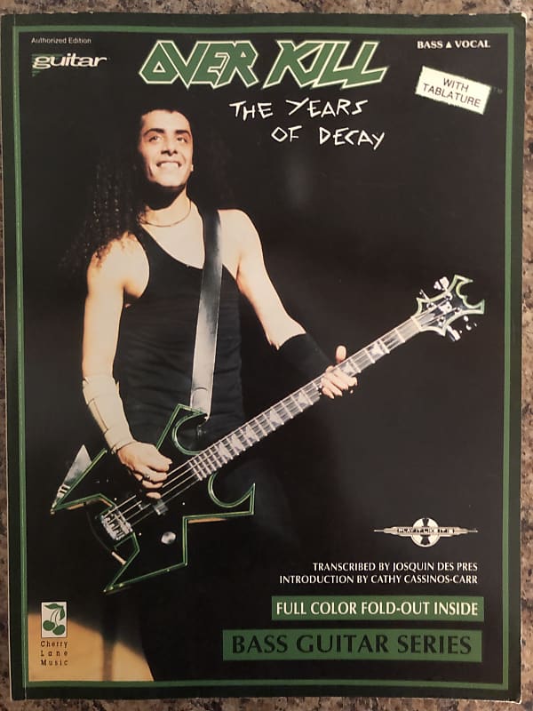 Overkill - The Years of Decay - Bass Guitar tab / tablature | Reverb