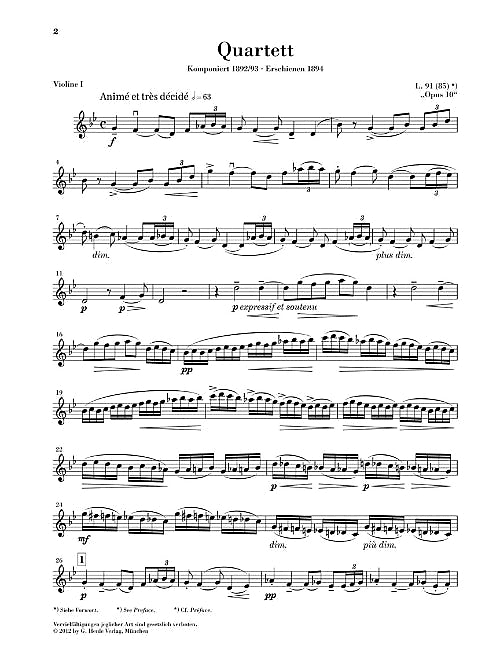 Claude Debussy Claude Debussy String Quartet | Reverb