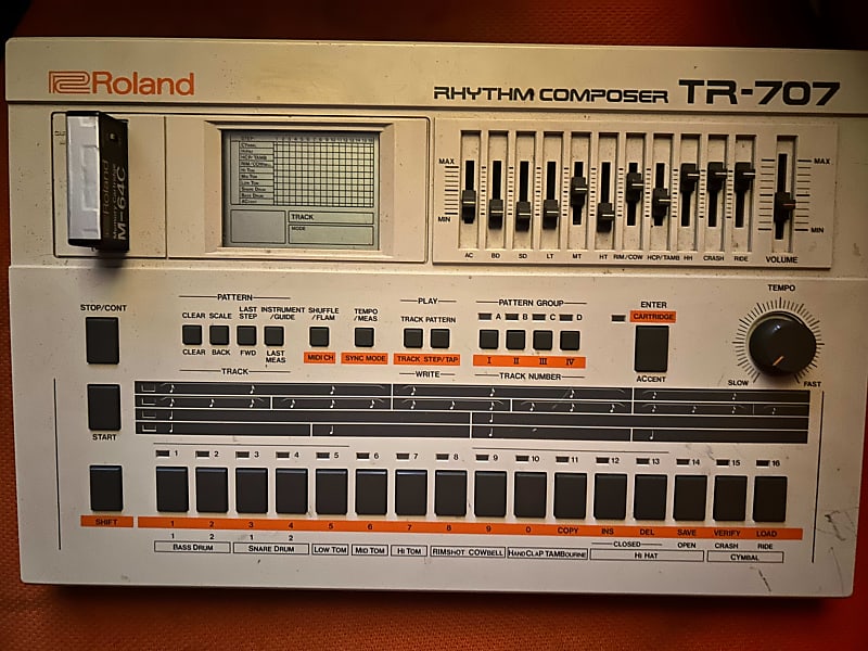 Roland TR-707 Rhythm Composer 1985 + Rare! Memory Cartridge | Reverb
