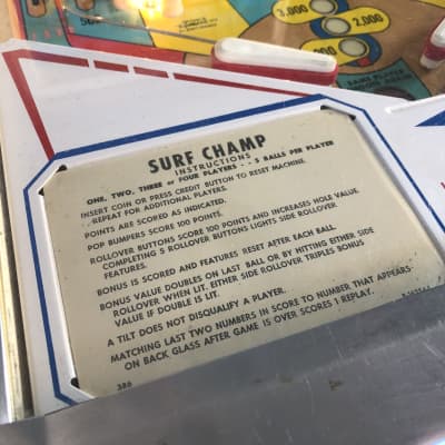 Aerosmith, Steven Tyler's "Surf Champ" Vintage 1970s Pinball | Reverb