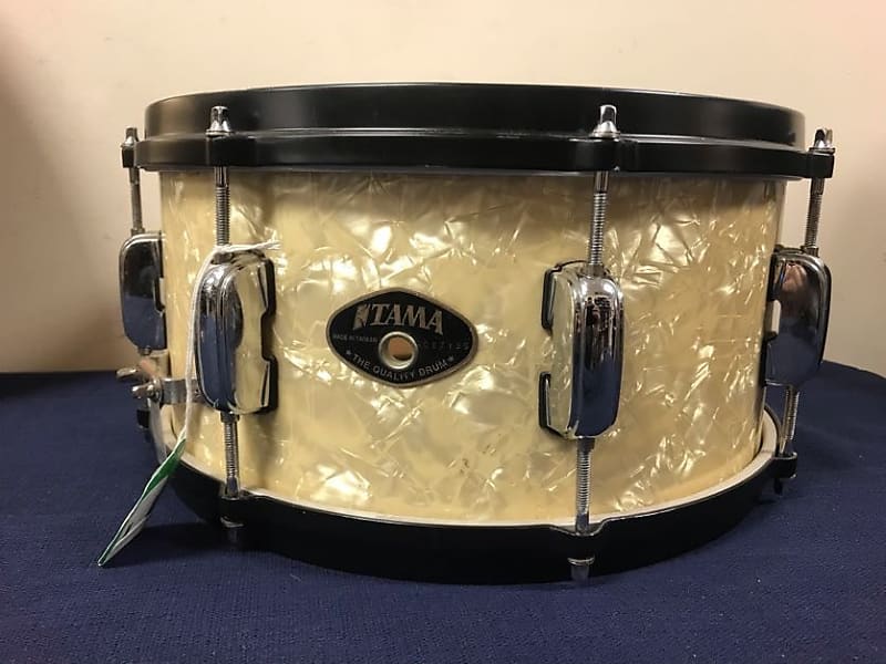 Tama Faded White Marine Pearl 13x6.5" Snare Drum | Reverb