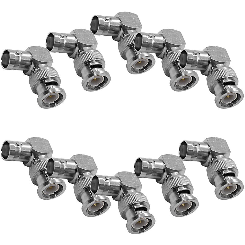 10 Pack of Right Angle BNC Male to BNC Female Video Cable | Reverb