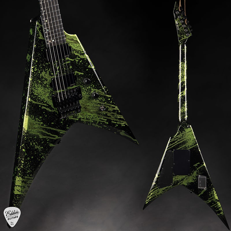 ESP V-II FR BH - Alien Blood Spatter | Reverb