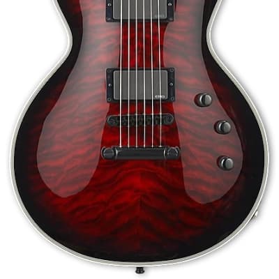 ESP Eclipse II 2006 See-thru Black Cherry Quilted Maple 4 | Reverb