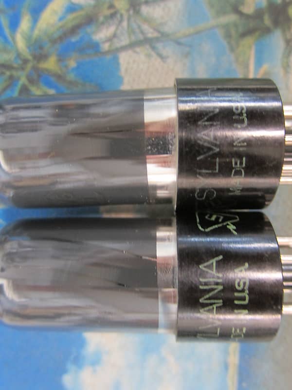 Pr Vintage Sylvania 6V6 GT Dark Glass Power Tubes, D | Reverb