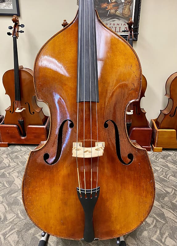 Georg Anton Schuster German 3/4 Upright Bass w/ Solid Spruce | Reverb