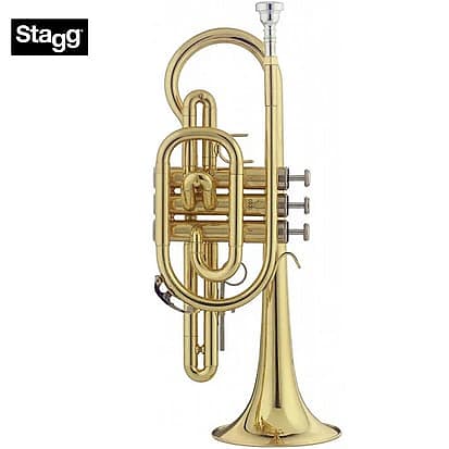 Stagg Bb Cornet w/ brass body, M-bore & soft case | Reverb