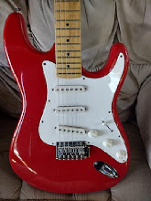 Epiphone/ gibson red guitar Stratocaster red | Reverb