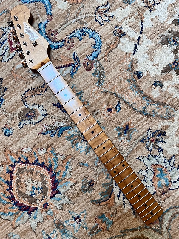 Allparts Jazzmaster Neck - Roasted Flame Maple MIJ | Reverb