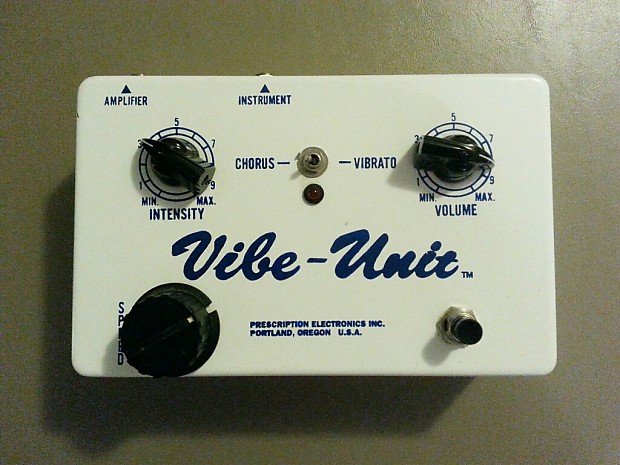 Prescription Electronics Vibe Unit White (Blue letters) | Reverb