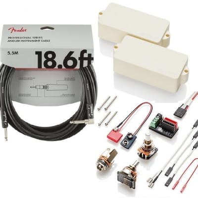 EMG P WHITE ACTIVE SOLDERLESS PICKUP FOR P BASS REPLACEMENT | Reverb