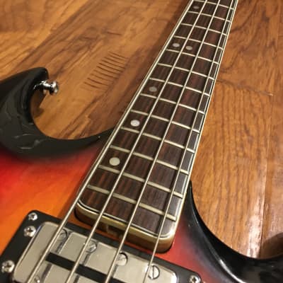 Vintage Univox Badazz Bass Guitar 1974 Sunburst with Original | Reverb