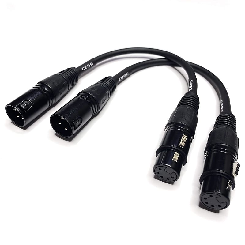 Xlr3M To Xlr5F Dmx512 Adapter Cable - 3 Pin Male Xlr To 5 Pin | Reverb
