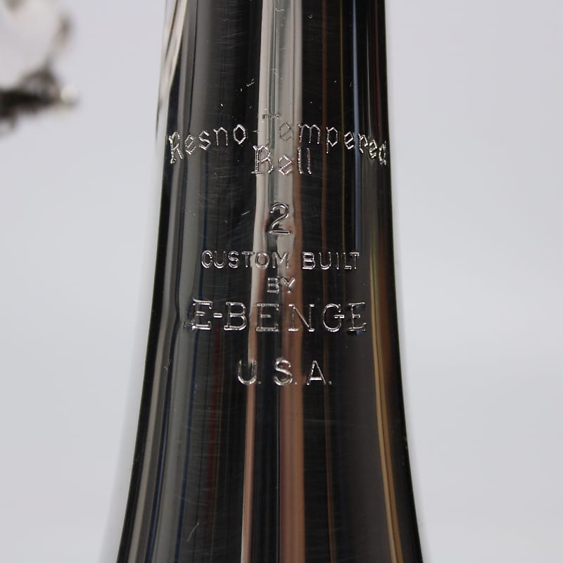E-Benge #2 Resno-Tempered Bell Custom Built Silver Trumpet | Reverb