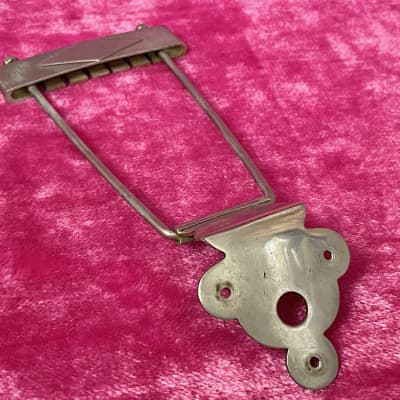 Vintage Gibson ES-330-ES-125 Nickel Diamond Trapeze Tailpiece | Reverb