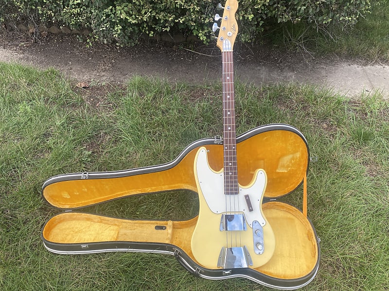 Aria Shortscale Telecaster style bass 1970’s - Blonde | Reverb